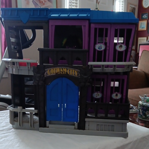 Toys | Gotham City Jail Playset Black Purple And Blue | Poshmark